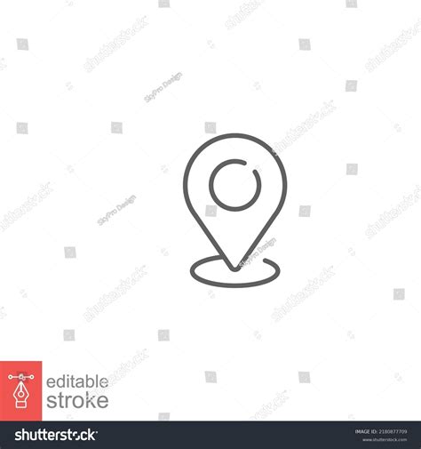 Pin Map Line Icon Simple Outline Stock Vector Royalty Free Shutterstock