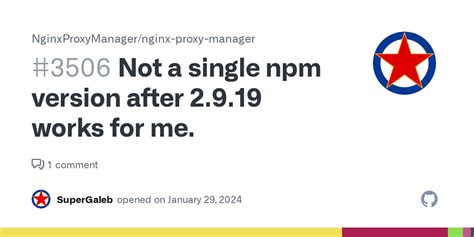 Not A Single Npm Version After 2919 Works For Me · Issue 3506
