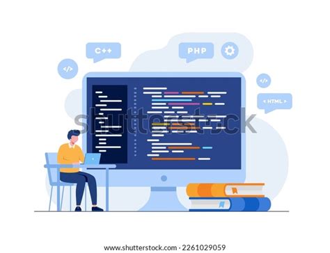 Web Development Programming Languages Css Html Stock Vector Royalty