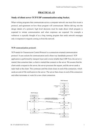 Ds Lab Manual For Distributed System B CSE SEM VII LAB MANUAL Table Of Contents EXPERIMENT