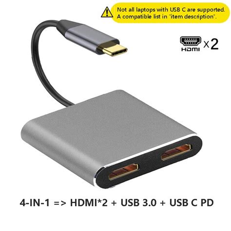 Usb C Dock Mst Dual Hdmi Dual Screen Dual Display Grandado