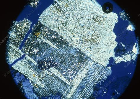 Lm Of Feldspar Crystals In Thin Section Of Granite Stock Image E417