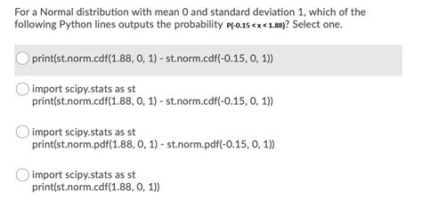 Solved For A Normal Distribution With Mean And Standard Chegg