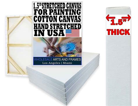 15 Inch Stretched Canvas 100 Cotton Gallery Wrapped Triple Primed