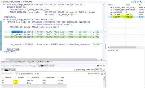 Hana Sql Internal Table Operation 3 Sapcodes