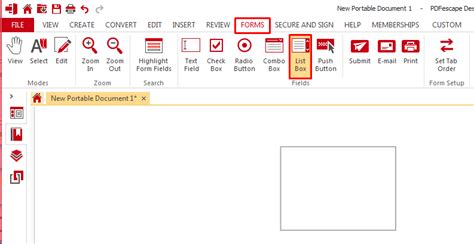 Configuring A List Box On A PDF Form PDFescape