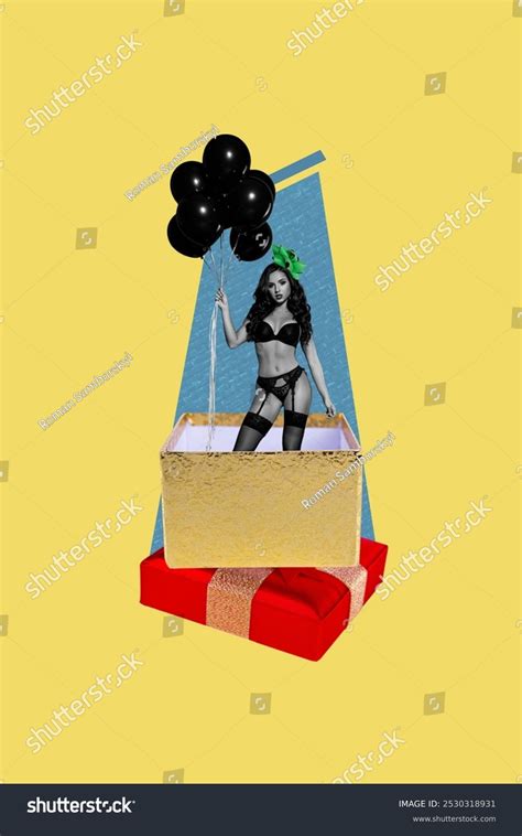 Vertical Photo Collage Sexy Naked Girl Stock Photo Shutterstock