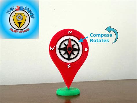 Waypoint With Compass Free 3d Print Model Makerworld