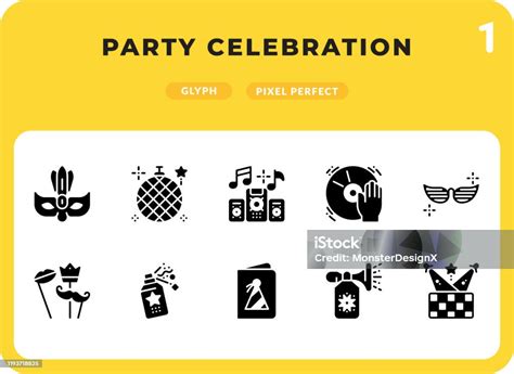 Ui파티 축하 문양 아이콘 팩 웹 디자인 및 웹 사이트 응용 프로그램에 대한 픽셀 완벽한 얇은 라인 벡터 아이콘 세트 Dj에 대한 스톡 벡터 아트 및 기타 이미지 Istock