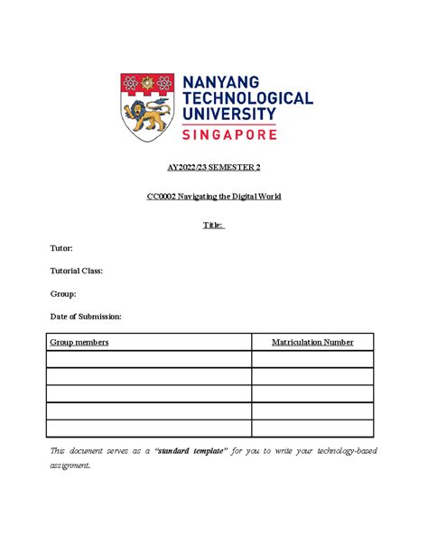 Team Assignment Template White Paper Ay202223 Semester 2 Cc0002 Navigating The Digital World