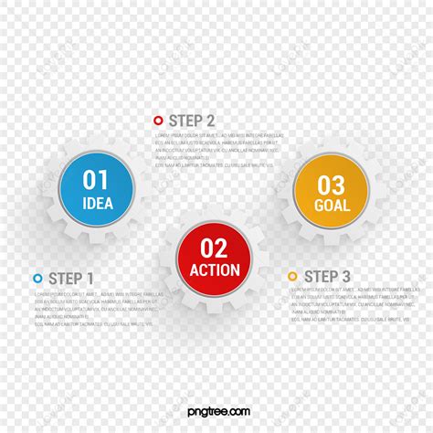 컬러 비즈니스 일러스트 기어 흐름도사업업무입체 Png 일러스트 무료 다운로드 Lovepik