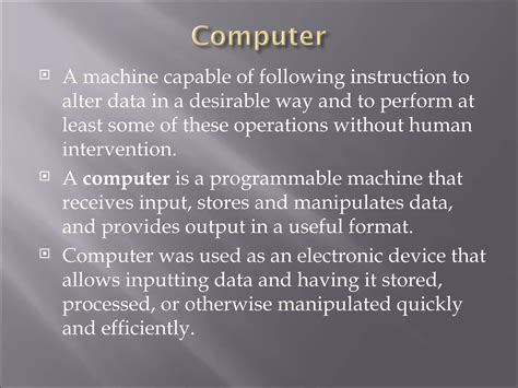 Introduction To Basic Computer Concepts Presentation Ppt