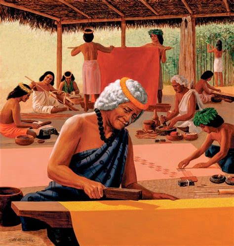 Maker Of Kapa Painting By Herb Kawainui Kāne Herb Kane Ahupuaa
