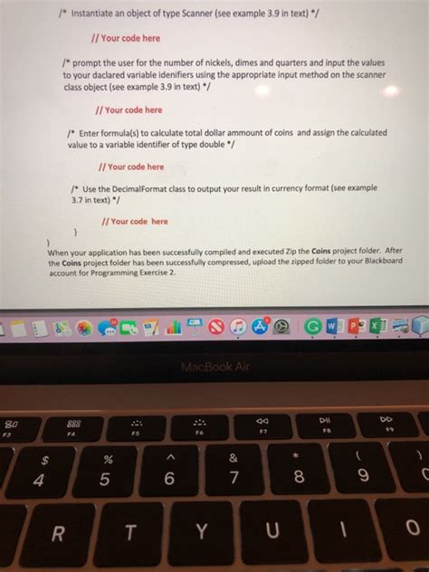 Solved Instantiate An Object Of Type Scanner See Example