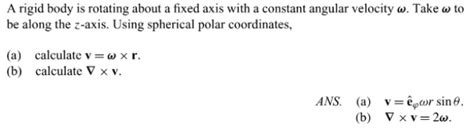 Solved A Rigid Body Is Rotating About A Fixed Axis With A Chegg