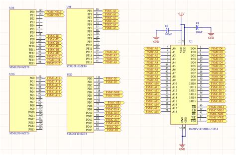 Connecting A 512k16bit Sram Is62wv51216bll 55tli To A 144 Pin Stm32