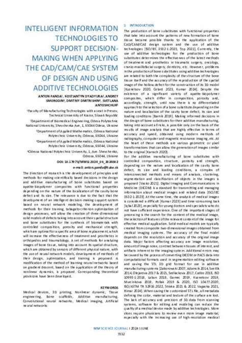 intelligent information technologies to support decision making when