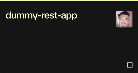 Dummy Rest App Codesandbox