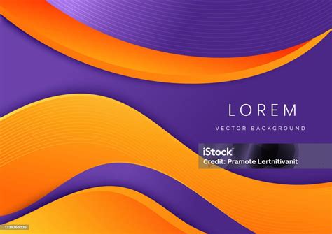 추상적인 현대 오렌지와 보라색 그라데이션 파도가 배경과 텍스트복사 공간을 겹칩니다 0명에 대한 스톡 벡터 아트 및 기타 이미지 0명 가리기 개념 Istock