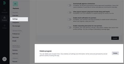 How To Delete A Program Partnero Knowledge Base
