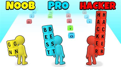 NOOB Vs PRO Vs HACKER Word Catch D YouTube