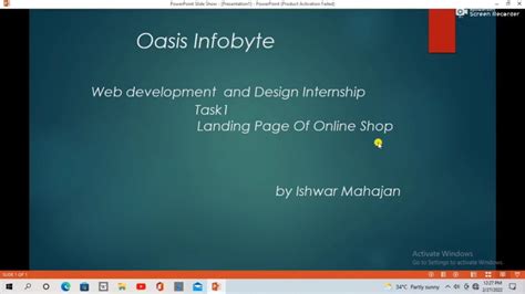 ishwar mahajan on linkedin task1 oasisinfobyte webdevelopment