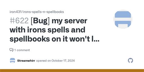 Bug My Server With Irons Spells And Spellbooks On It Wont Let Me