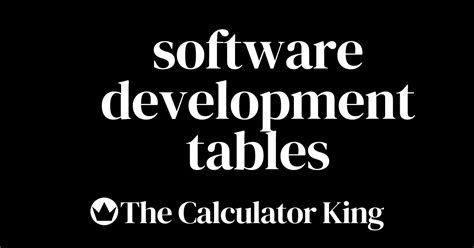 Software Development Reference Tables