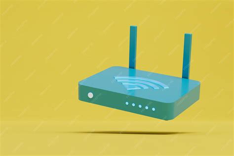 Premium Photo Router For Distributing The Wifi Signal Router With A Wifi Icon On A Yellow