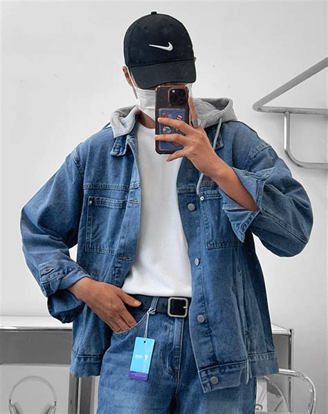 사보다 [상 하의 Set][[남녀공용]커플 청자켓 데님세트 데님셋업 남자옷 남자청자켓 후드청자켓 남자친구옷 커플세트 청청세트 남자바지 개강룩