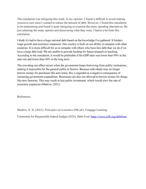 ECO 202 Wk6 Discussion The Simulation Was Intriguing This Week In My Opinion I Found It