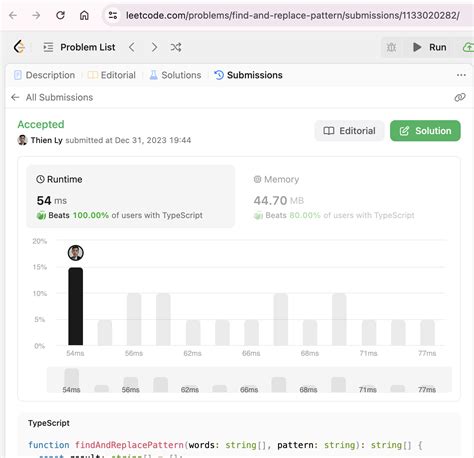 Write An Omn Leetcode Solution Of Find And Replace Pattern That