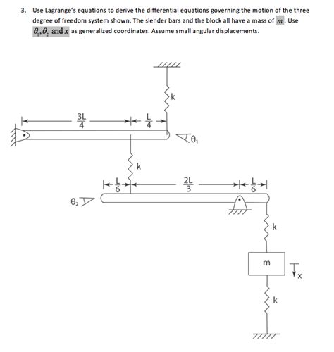 Solved Use Lagranges Equations To Derive The Differential