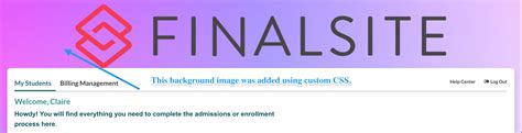 Parent Portal Design Custom CSS Finalsite Enrollment