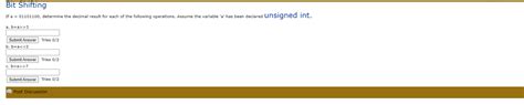 Solved Bit Shifting If A 01101100 Determine The Decimal