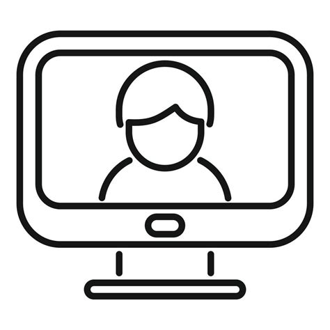 Monitor Assistant Icon Outline Vector Office Service 15149362 Vector
