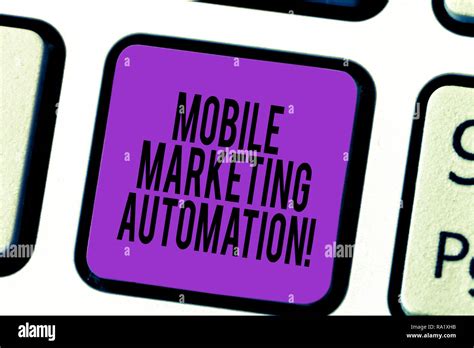 Handwriting Text Mobile Marketing Automation Concept Meaning Automate Mobile Marketing Tasks
