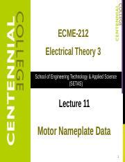 EET 217 LECTURE 11 F23 Section 5 Notes Pptx ECME 212 Electrical Theory 3 Babe Of