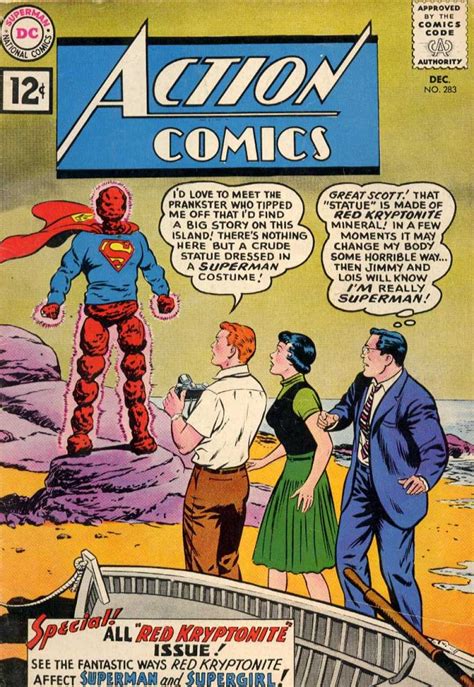 Action Comics 283 The Red Kryptonite Menace The Six Red K Perils