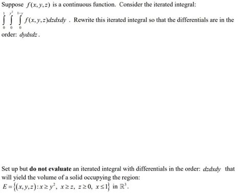 Solved Suppose F X Y Z Is A Continuous Function Consider Chegg