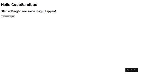 React Simple Offcanvas Codesandbox