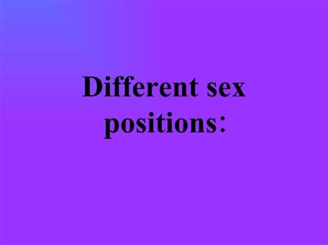 Different Sex Positions PPS