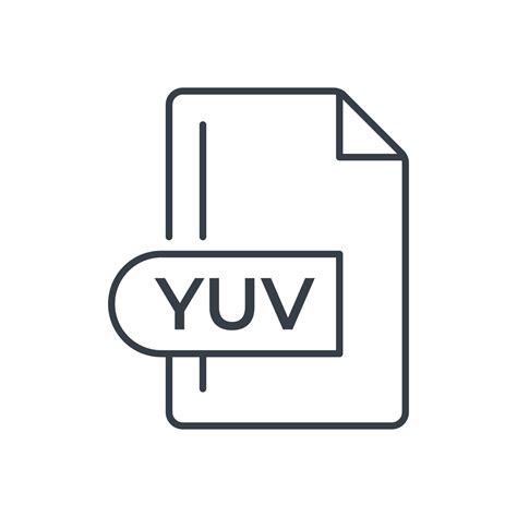 Yuv File Format Icon Yuv Extension Line Icon 15426414 Vector Art At