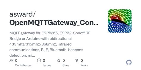Github Asward Openmqttgateway Configurableaht Spi Pins Pr Mqtt Gateway For Esp8266 Esp32