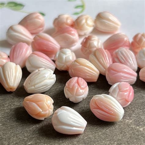 Carved Pikake Beads Etsy