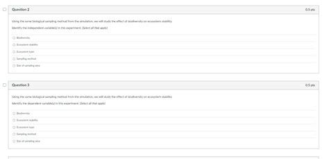 Solved Using The Same Biological Sampling Method From The Chegg Com