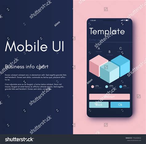 Mobile Application Infographic Interface Ui Design เวกเตอร์สต็อก ปลอด