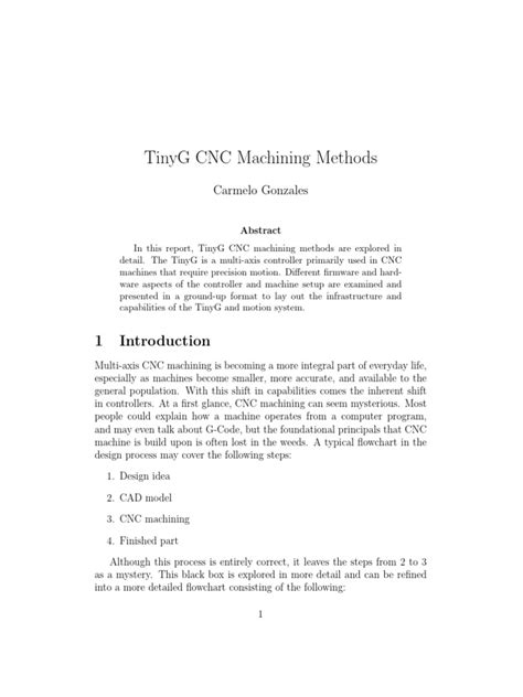 Tinyg Report Final Download Free Pdf Electric Motor Numerical Control