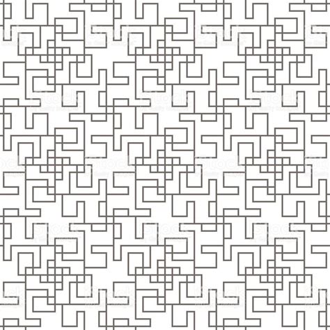 Geometric Abstract Seamless Pattern Linear Motif Background