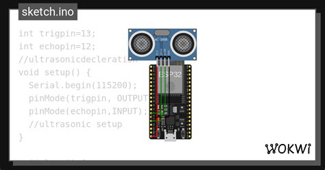 Ultrasonic Sensor Wokwi Esp32 Stm32 Arduino Simulator